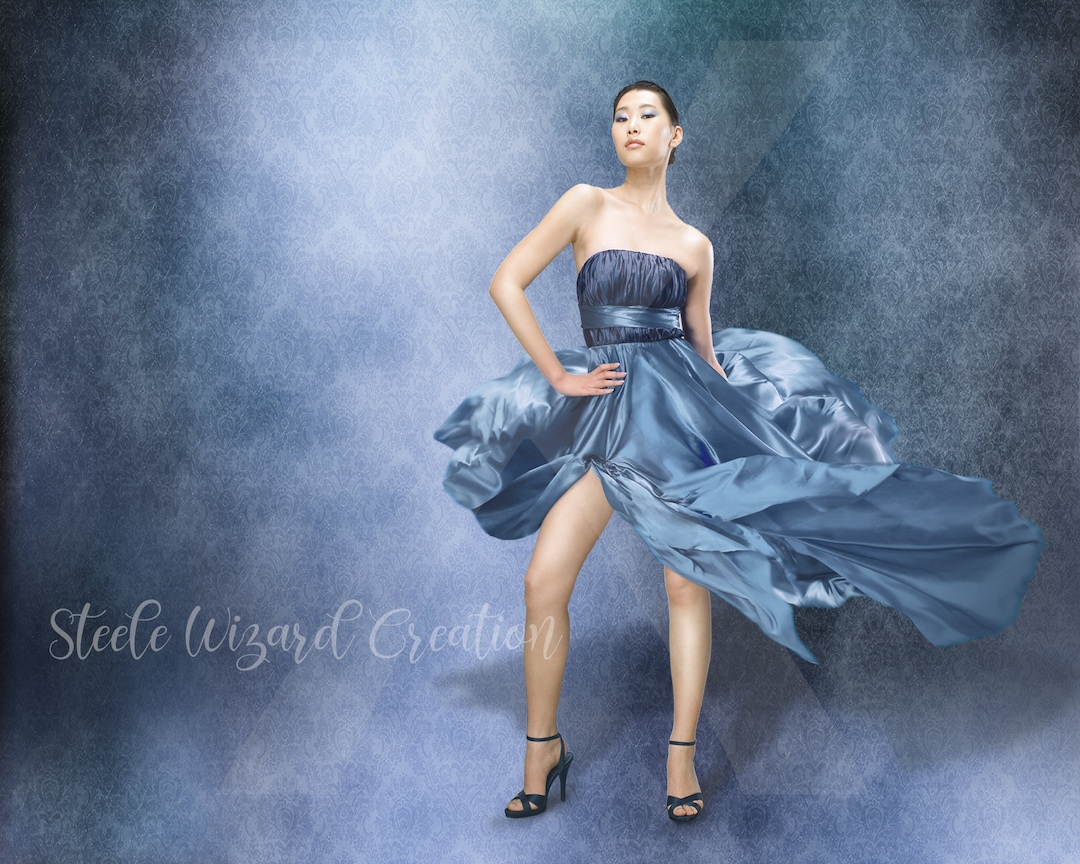 Vintage Blue Victorian Digital Backdrop, Background Photography Photo ...