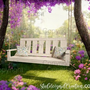 Digital Swing Background Spring Digital Backdrop Photography Hanging ...