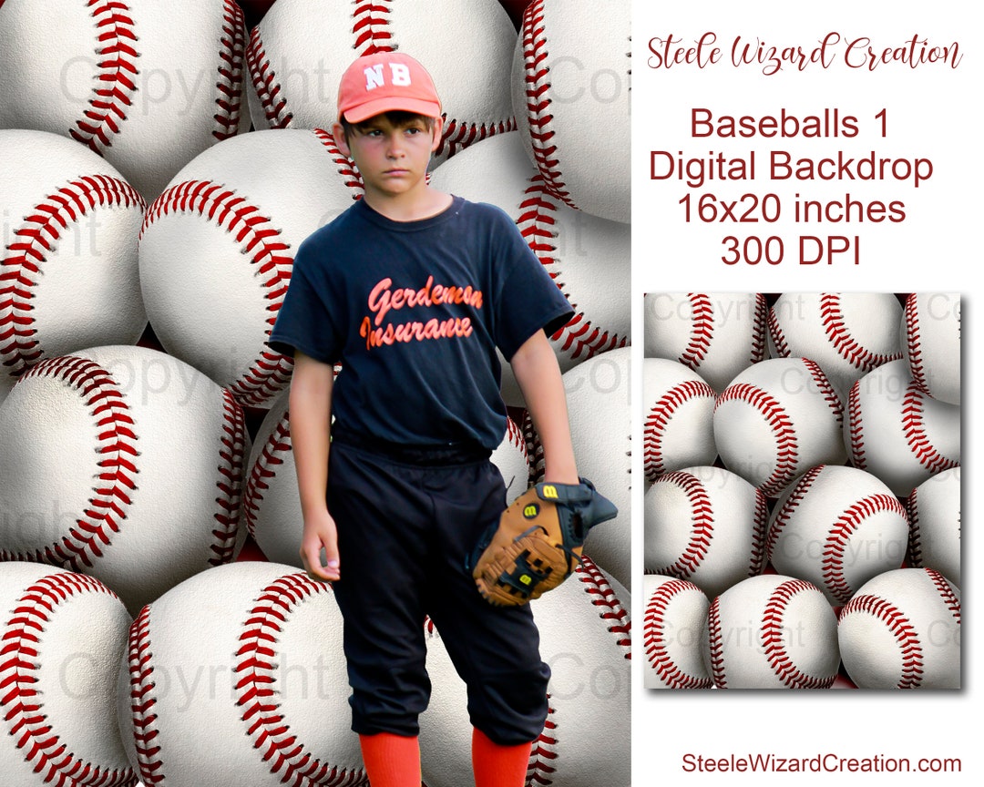 Baseball Digital Backdrop, Digital Background, Baseball Background ...
