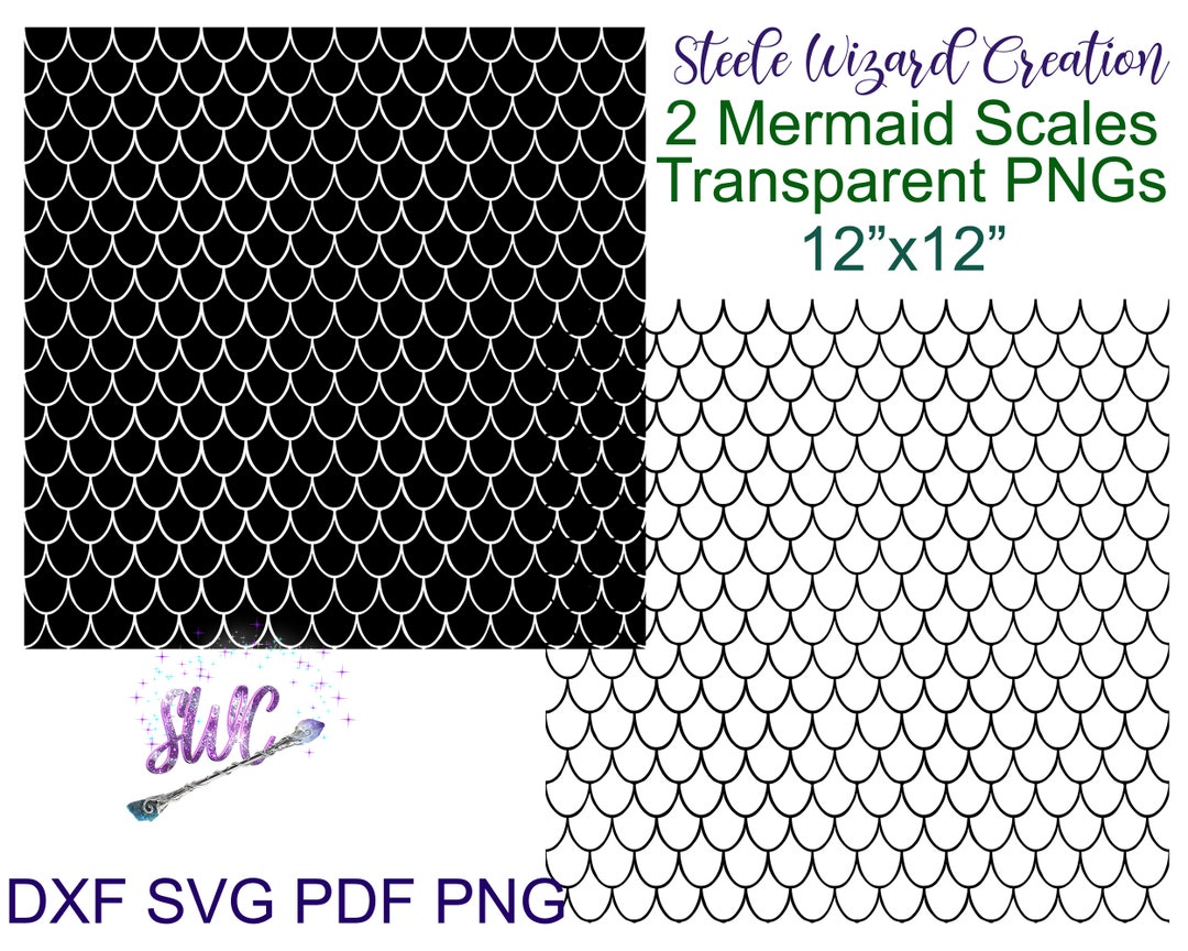 Mermaid Seamless Scales Pattern PNG, SVG, DXF, Pdf, Mermaid, Fish ...