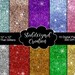 Glitter Digital Paper Rainbow Ombre Chunky Glitter, Sublimation Design ...