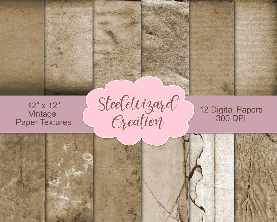 Paper Texture Digital Paper, Vintage Paper Download, Ephemera Digital ...