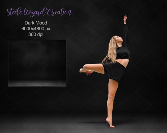 Black Digital Backdrop Dance Background Mockup Background | Etsy