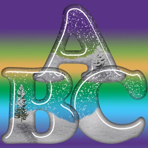 Snow Globe Alphabet Monogram Font Clipart, Transparent Snow Globe ...