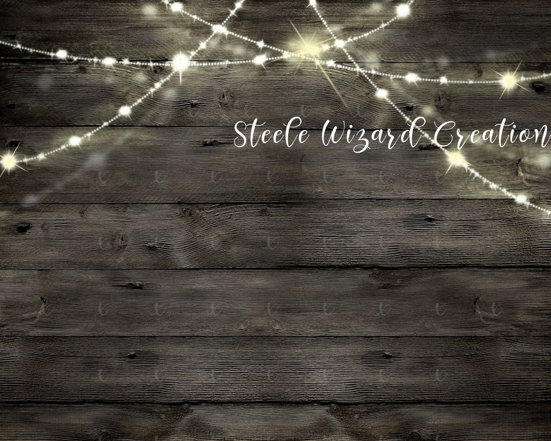 Rustic Wood Fairy Lights Digital Backdrops String Lights - Etsy