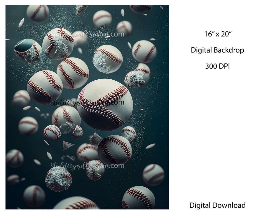Baseball Digital Background, Digital Backdrop, Baseball Background ...