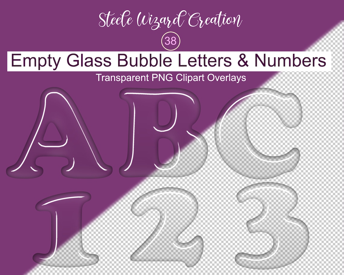 Glass Letters Glass Globe Letters Alphabet Clipart Glass - Etsy