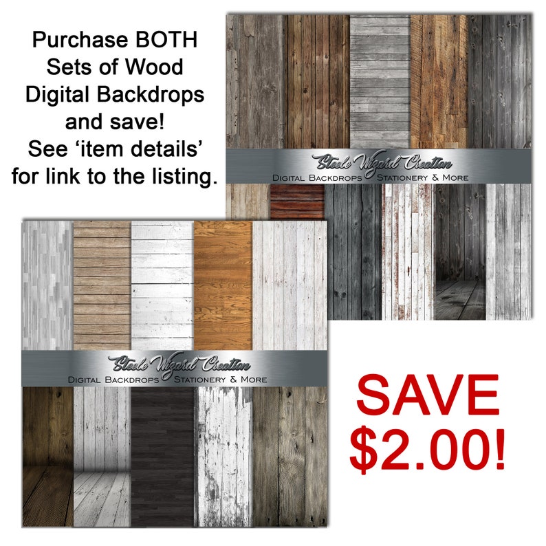 Rustic Wood Backdrops, Wood Textures, Photoshop Overlays, Digital ...