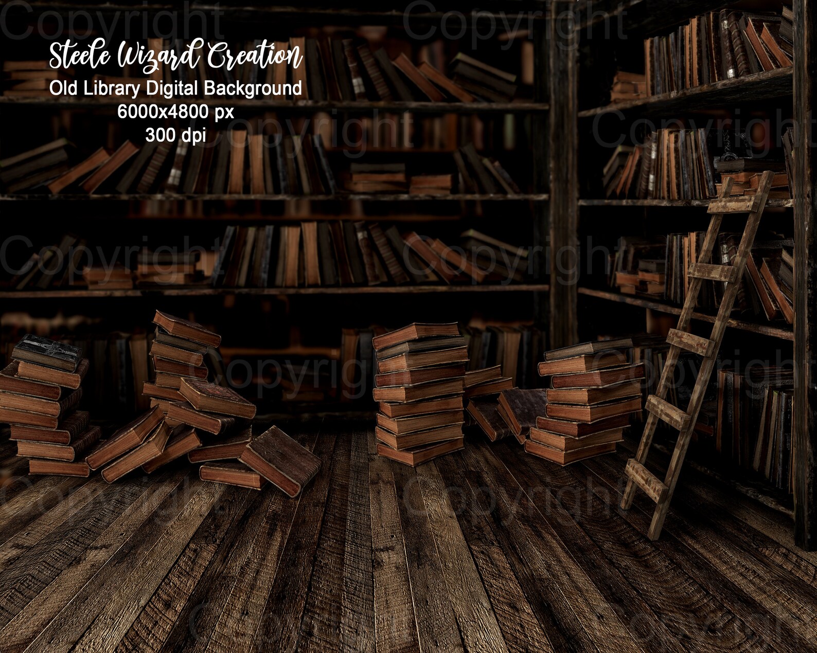 Digital Backdrop Library Background Magic Backdrop Vintage | Etsy