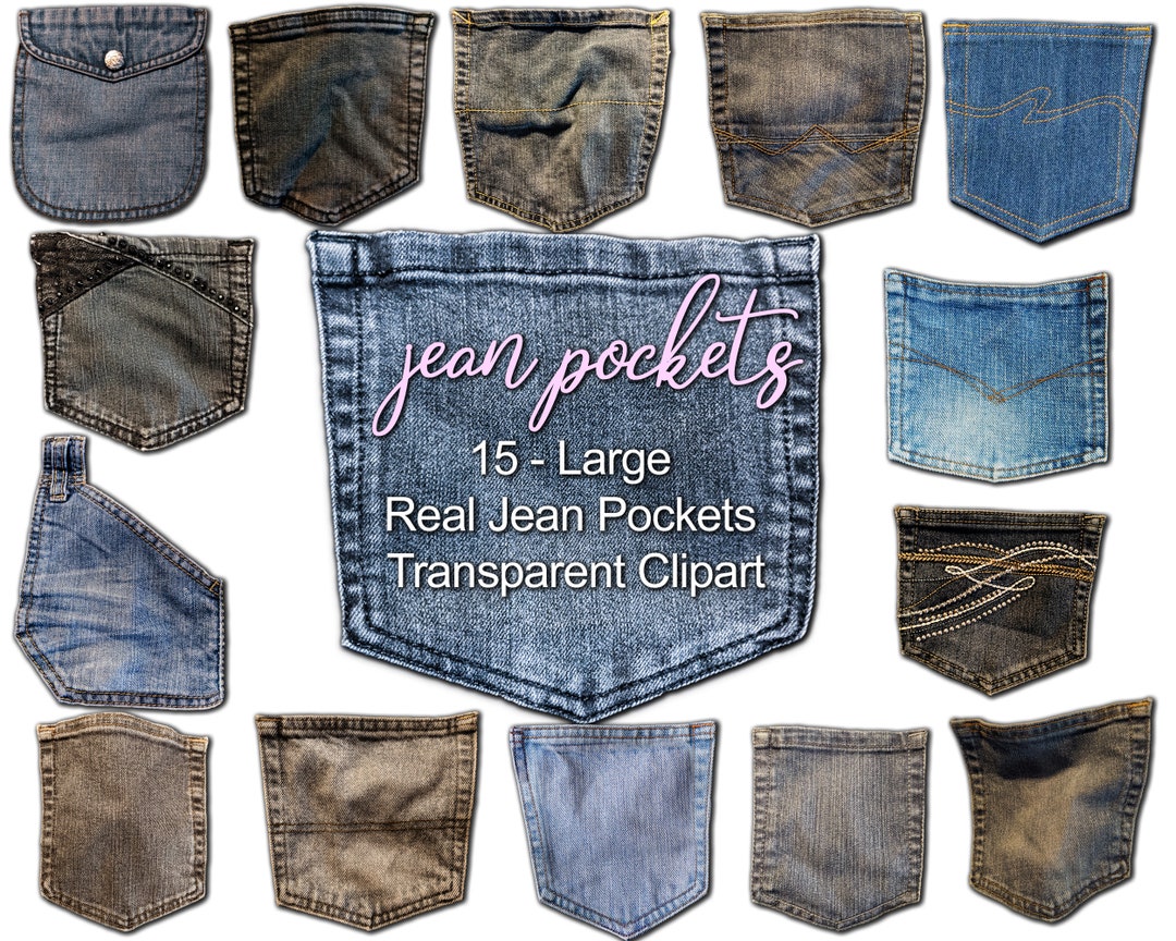 Jean Clipart, Jean Pockets, Pockets Digital Clip Art, Diy, Designer ...