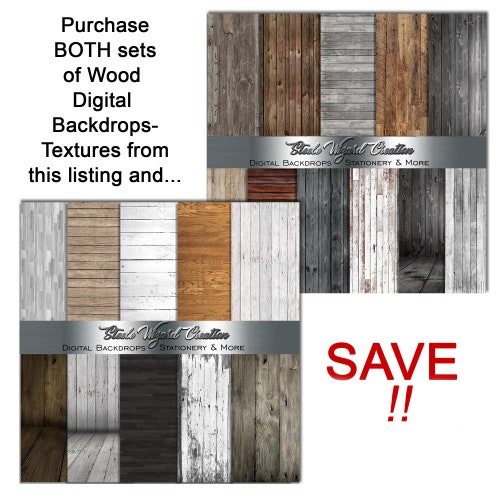 Wood Floor Rustic Backdrops Digital Backgrounds Set 2 - Etsy