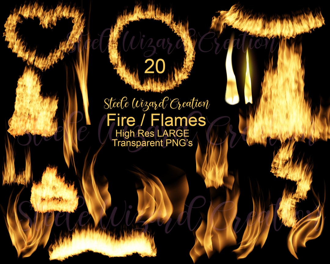 Fire Flames Overlays, Fire Clipart, Flames Overlay, Transparent ...