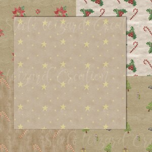 Christmas Watercolor Papers Vintage Digital Paper Pack, Junk Journal ...