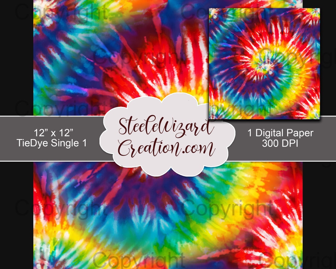 Rainbow Tie Dye Seamless Digital Paper, 1 Paper, Rainbow Tie Dye ...