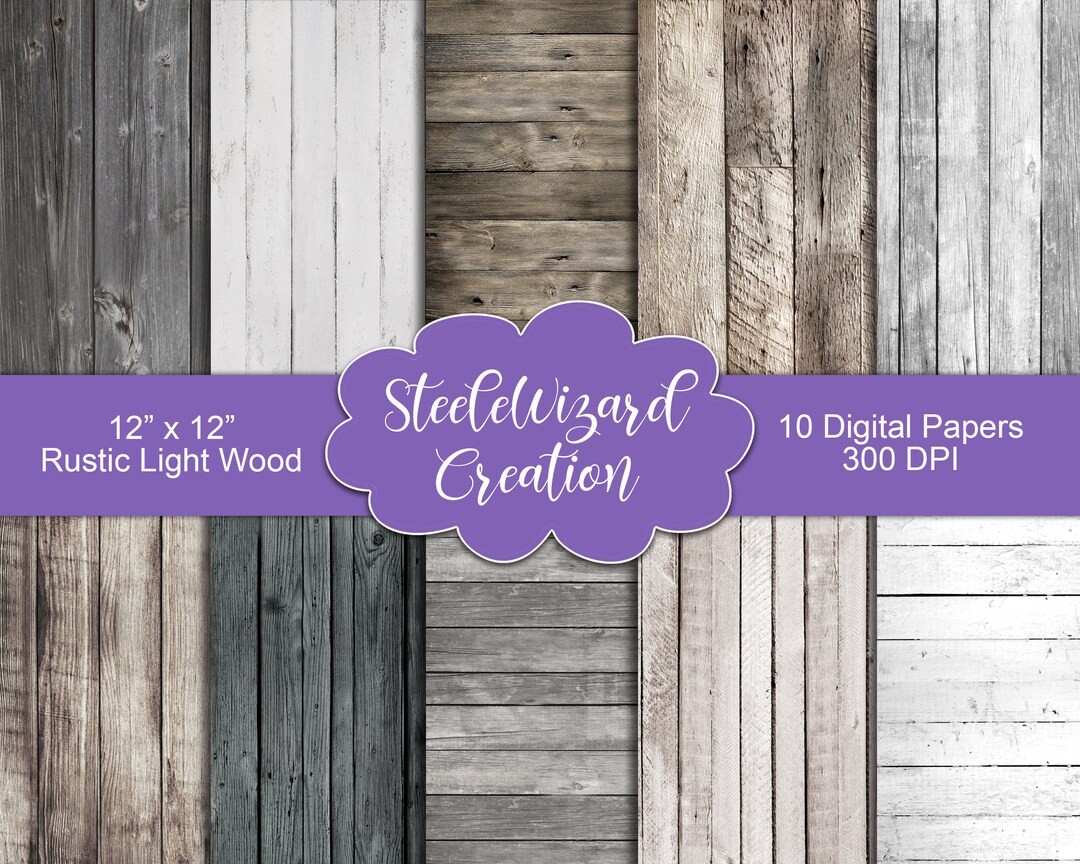 Rustic Wood, Light Wood Digital Paper, Printable Diy, Scrapbook Paper ...