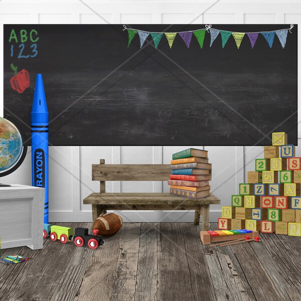 School Digital Background - Etsy