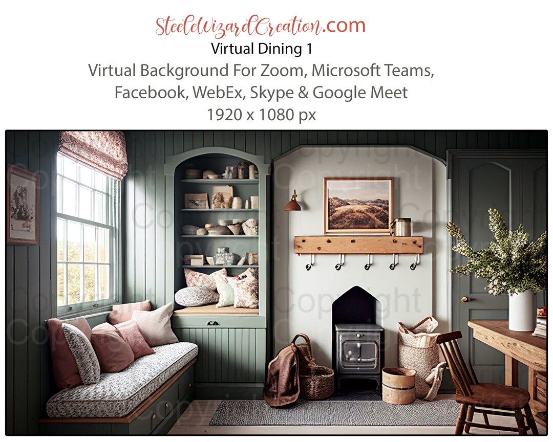 Virtual Background, Virtual Digital Backdrop, Zoom Google Meet Room ...