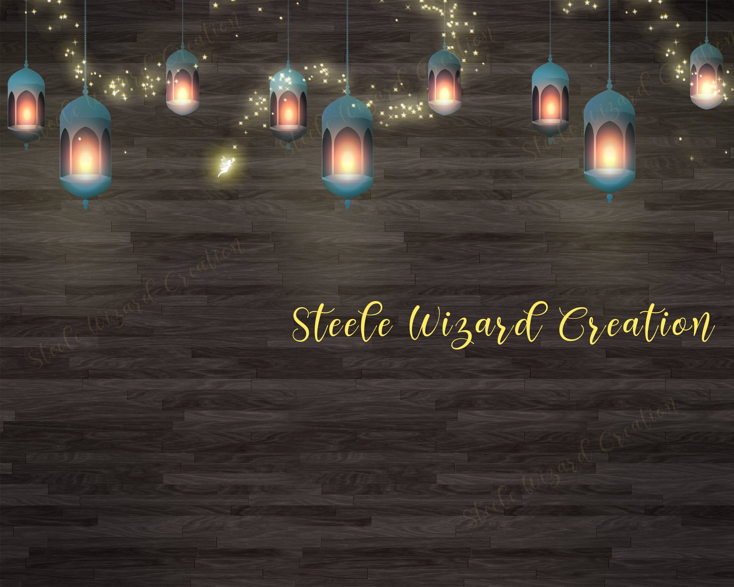 Rustic Wood Fairy Lights Digital backdrops string lights | Etsy