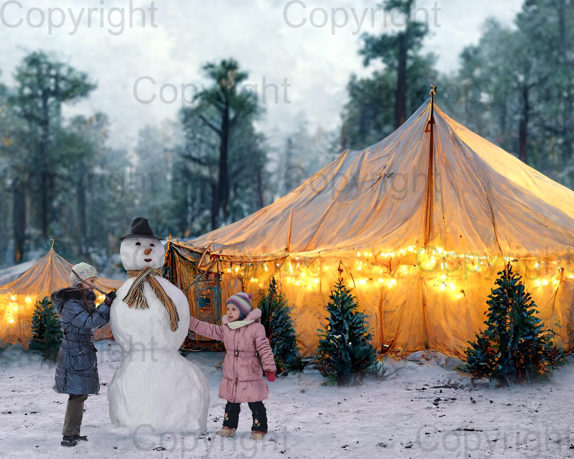 Digital Backdrop Winter Background Enchanted Fairytale Snow - Etsy