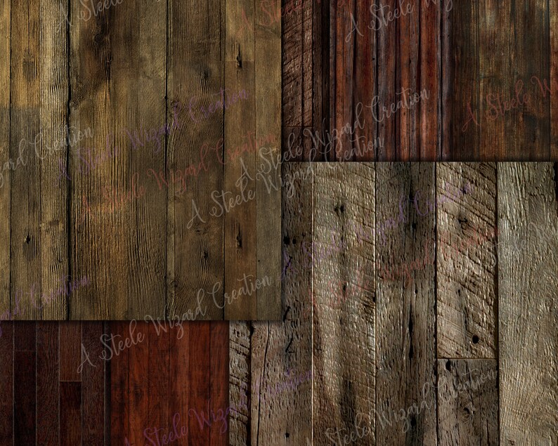 Rustic Wood Backdrops Wood Textures Photoshop Overlays | Etsy