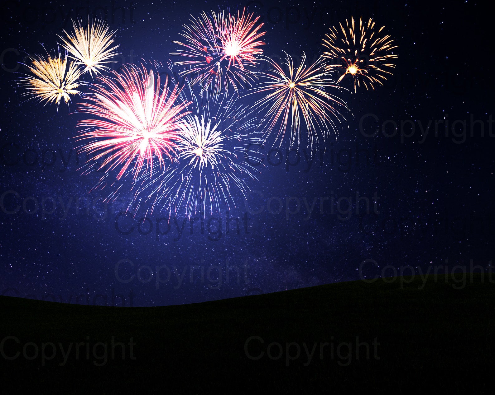 Fireworks Digital Background, Memorial Day Backdrop, 4th of July ...