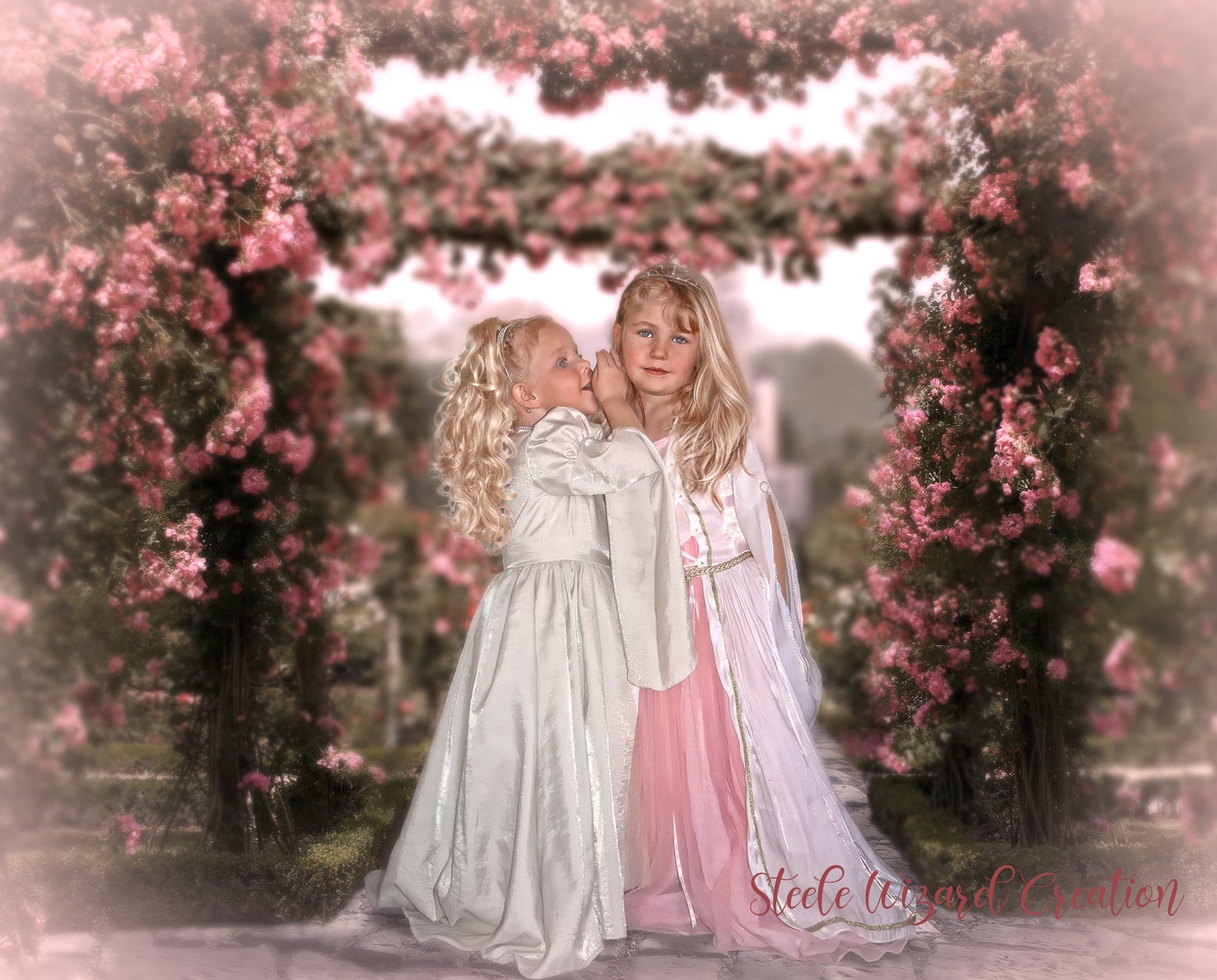 Spring Floral Backdrop Princess Castle Digital Background - Etsy