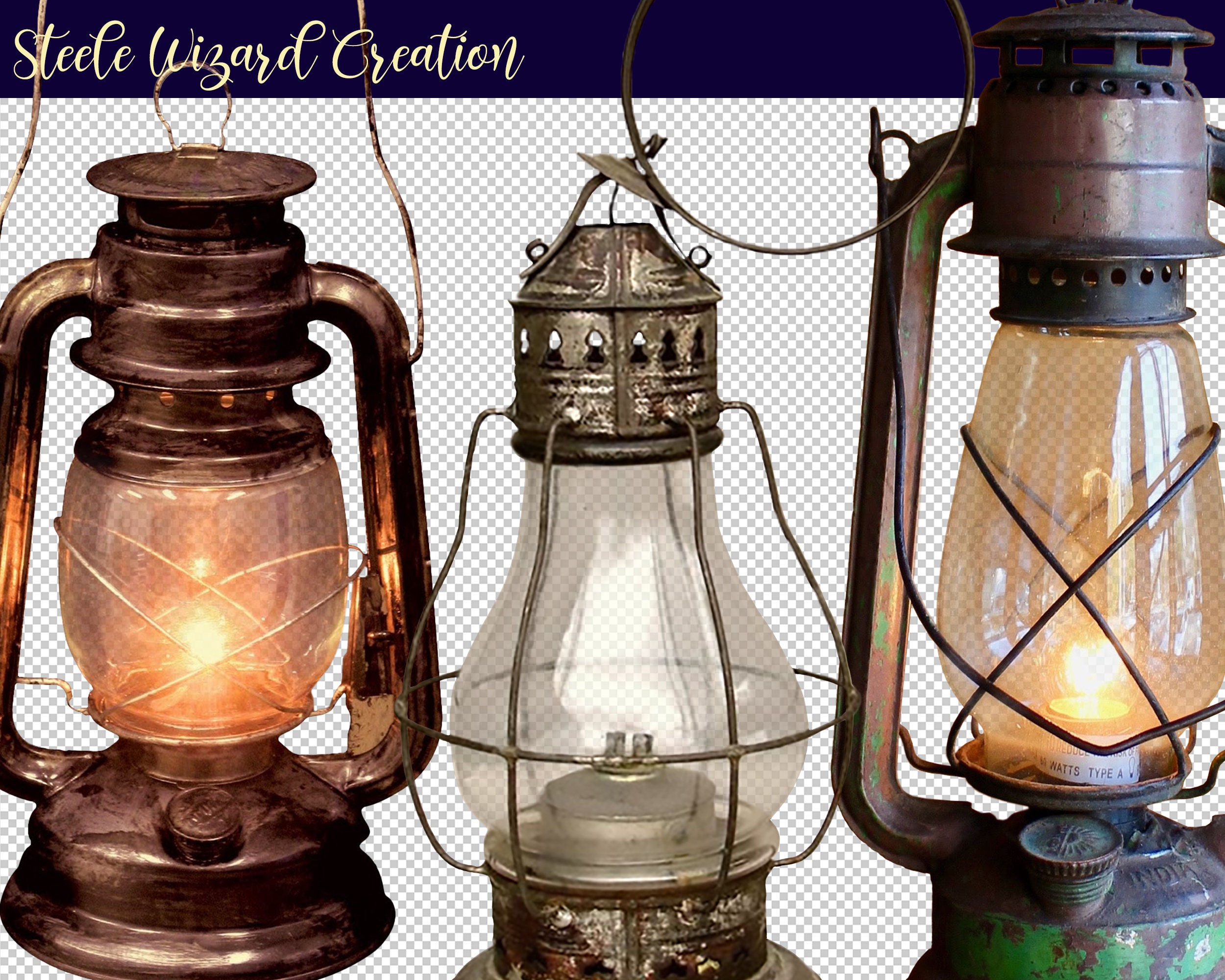 Lantern Digital Overlay Lamp Lantern Overlays 6 Lantern | Etsy