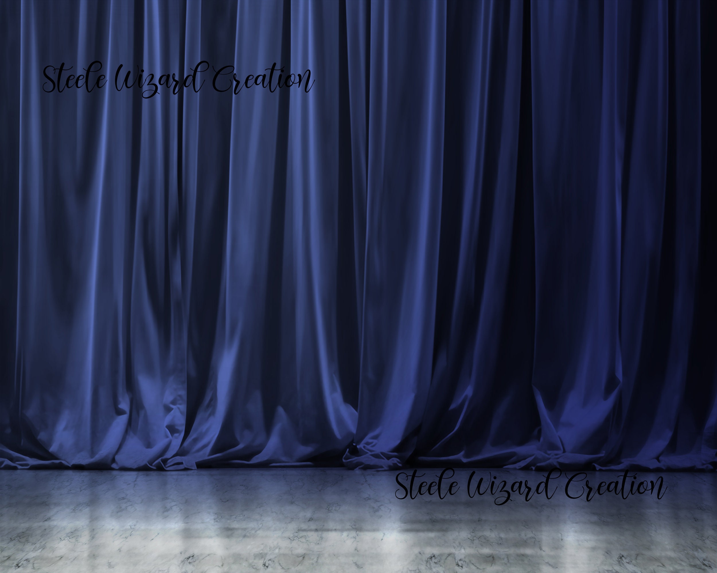 Blue Digital Backdrop Curtain Stage Background Sports | Etsy