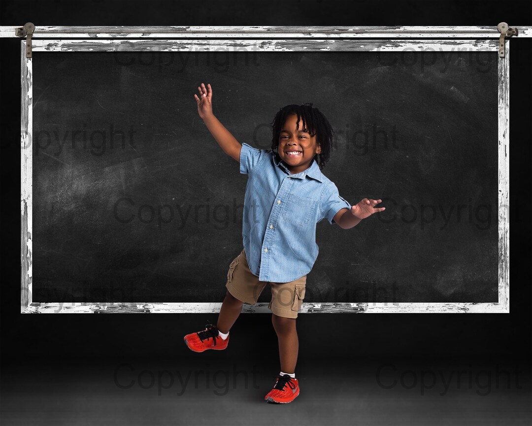 Chalkboard Digital Backdrop, Blank Chalkboard Digital Background ...