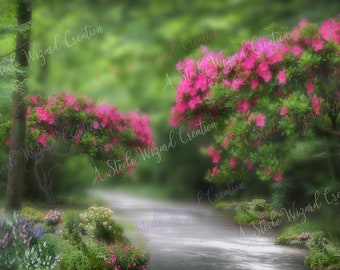 Spring Backdrop, Summer Digital Backdrop, Digital Background, Flower ...