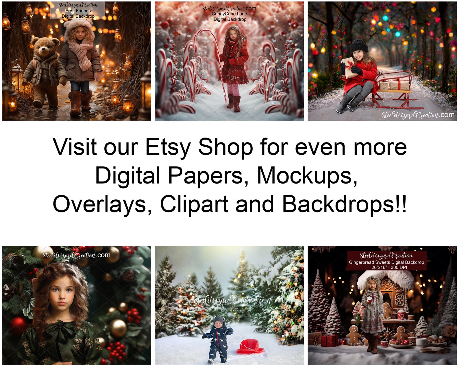 Christmas Digital Background, Fine Art Christmas Digital Backdrop ...