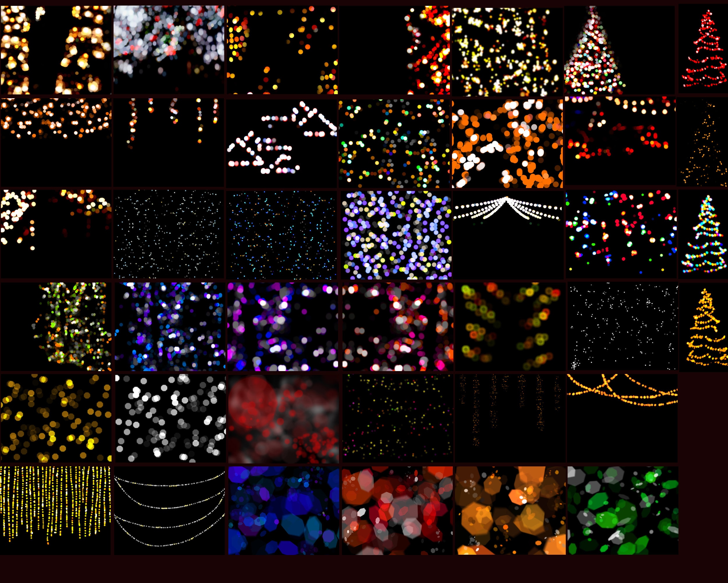 Christmas Overlays Photoshop Overlays Christmas Tree Lights - Etsy