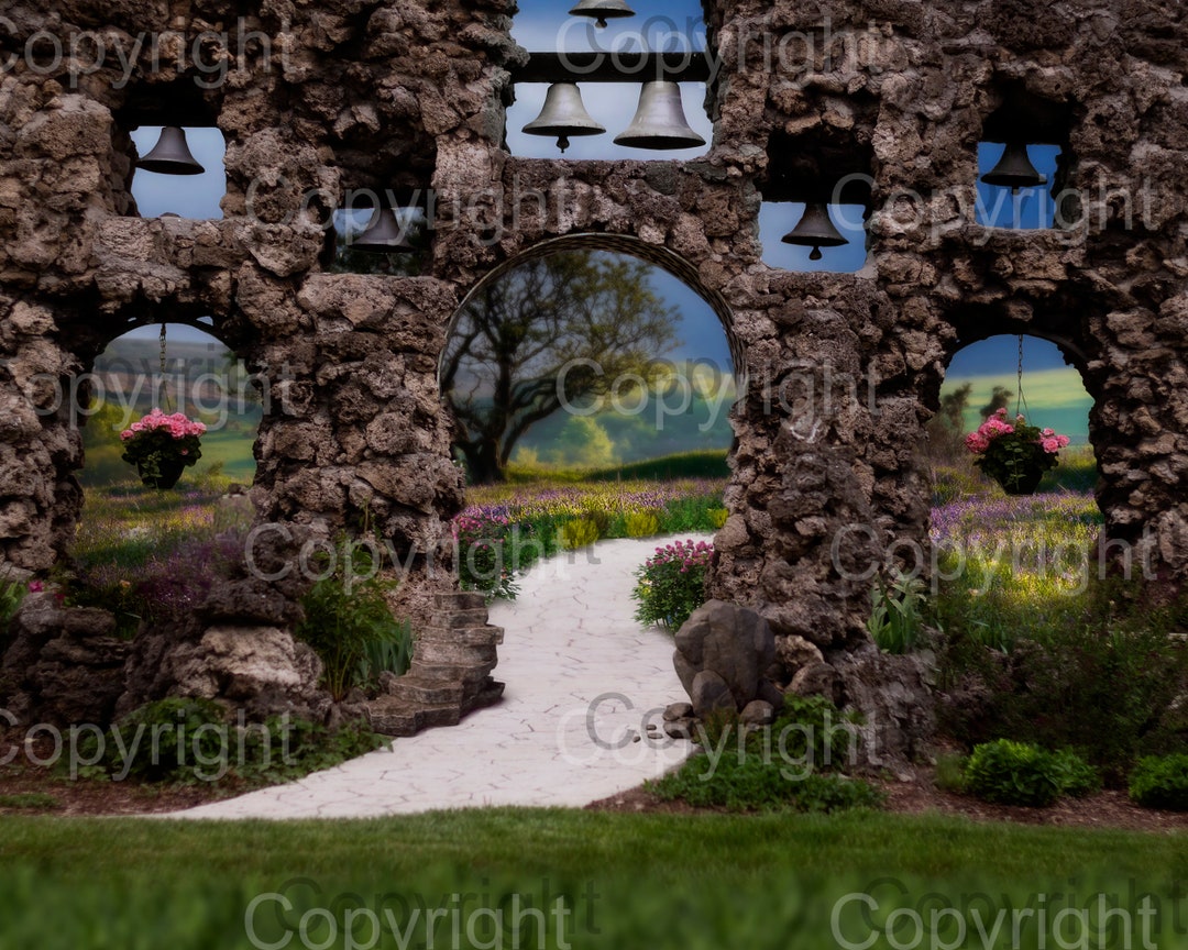 Spring Floral Backdrop, Secret Garden, Digital Background, Spring ...