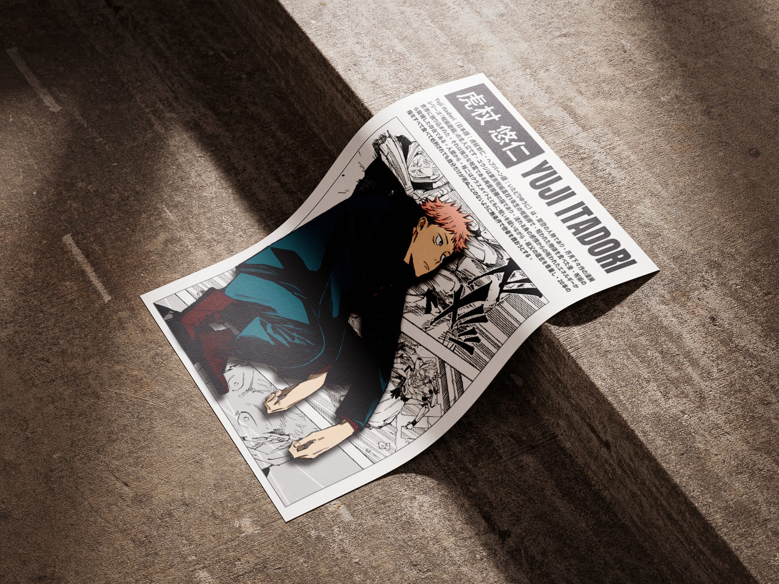 Yuji Itadori Poster, Jujutsu Kaisen, Anime Print, Modern Art, Wall Art ...