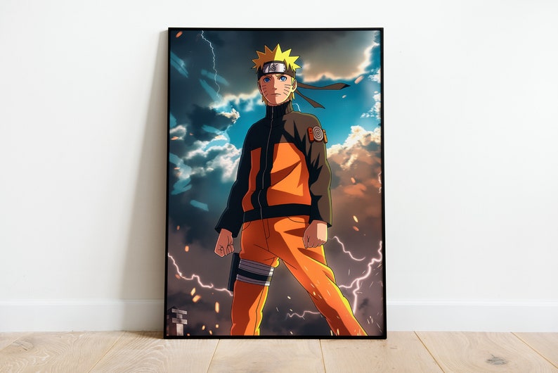 Naruto Uzumaki Poster, Anime Print, Modern Art, Wall Art, Kids Room ...