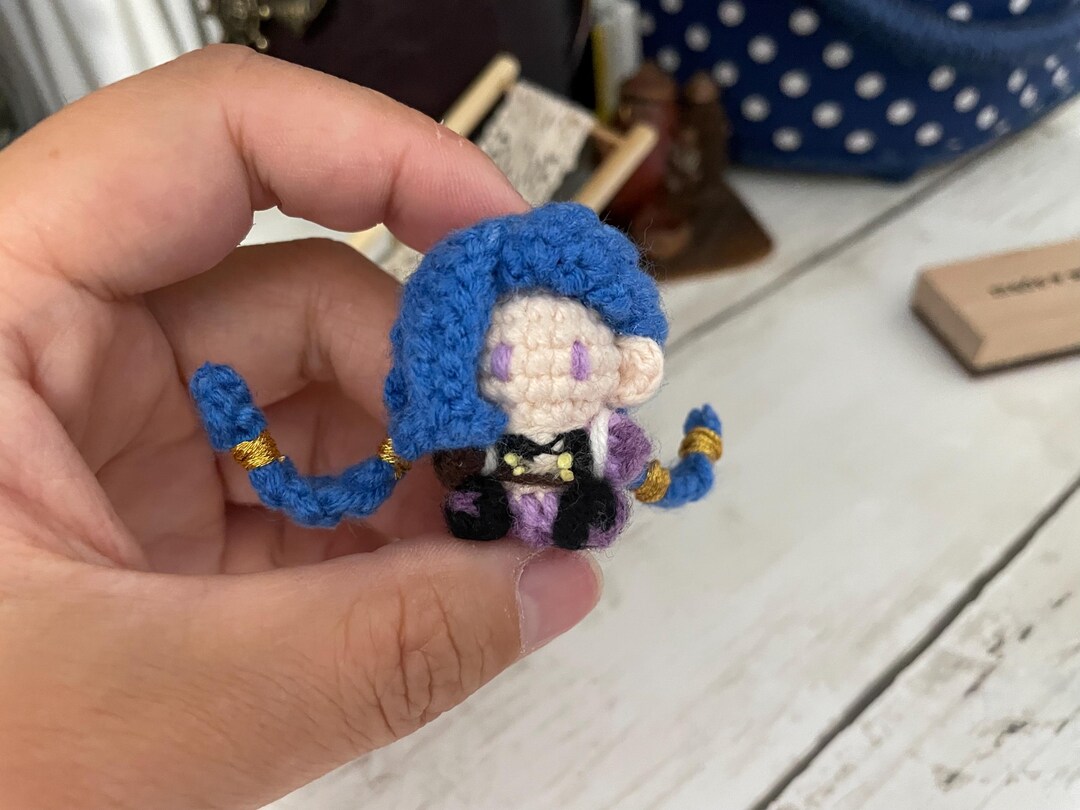 Handmade Mini Crochet Arcane Amigurumi - Jinx Character Collectible - Etsy