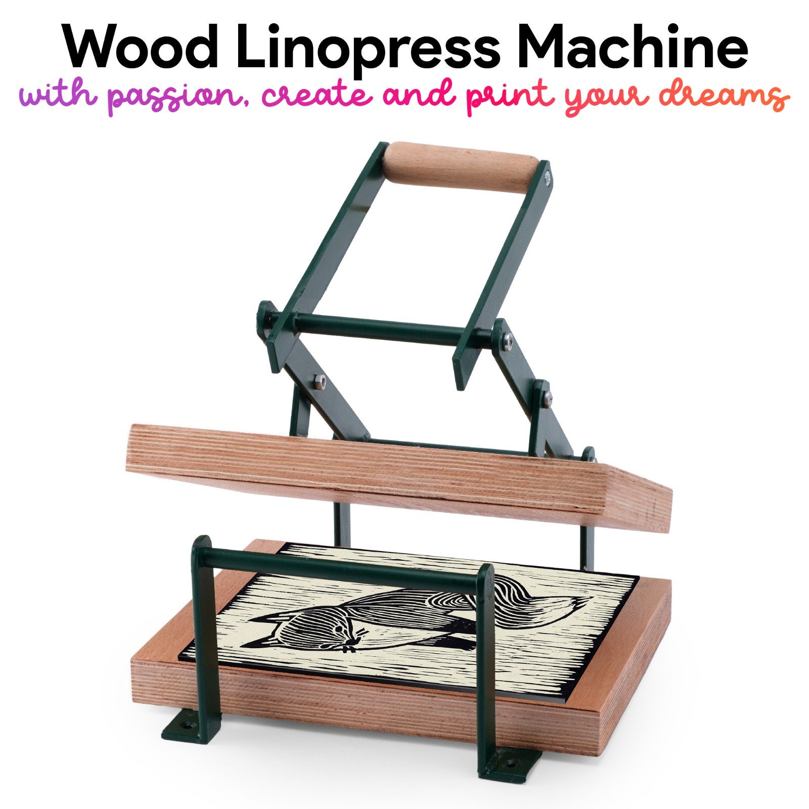 A3, A4, A5, Legal Size Linocut Printing Hand Lever Press Machine, Lino ...