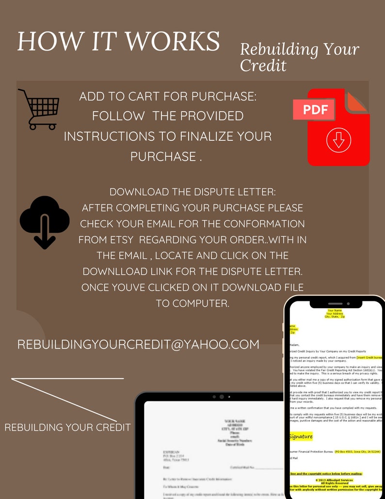 3 Hard Inquiry Removal Dispute Letter - Etsy