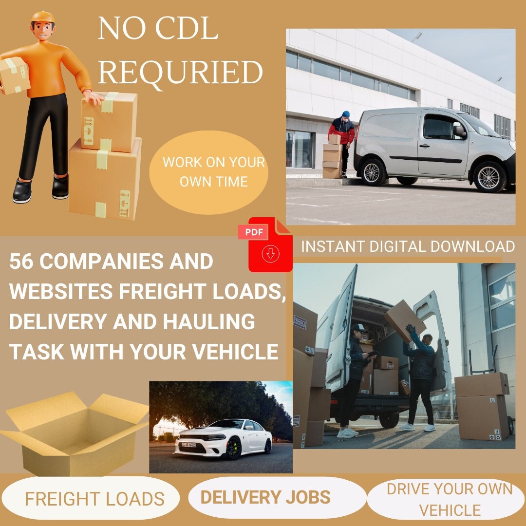No CDL? 56 Companies and Websites Freight Loads, Delivery and Hauling ...