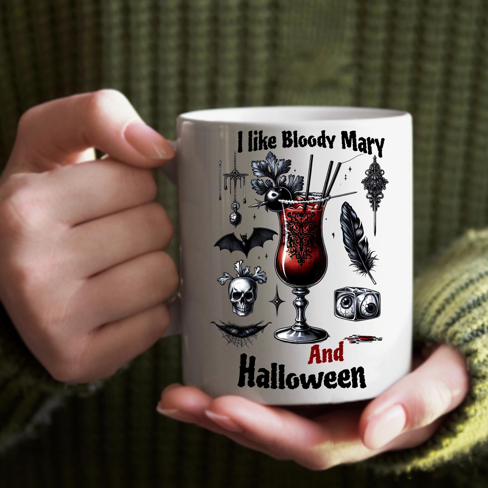Spooky Bloody Mary Halloween PNG Drink Lover Art Printable Cocktail ...
