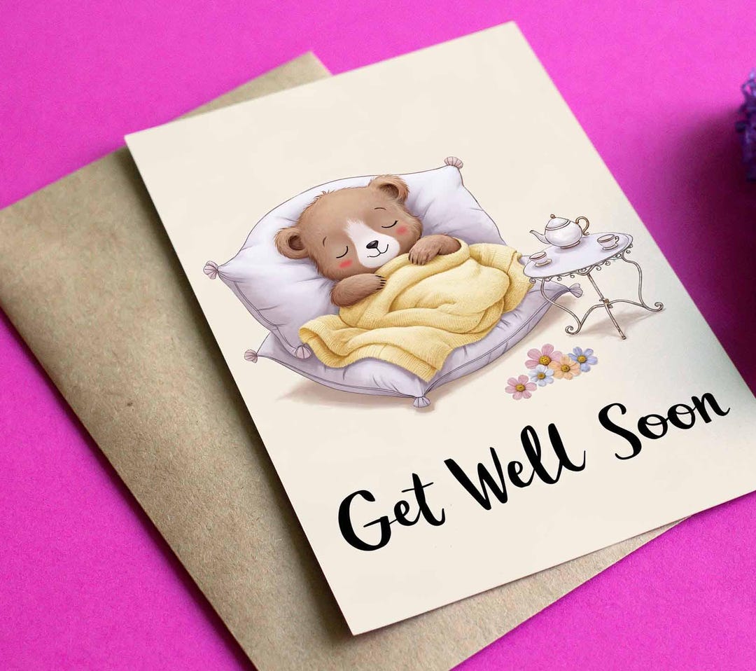 Printable Get Well Soon Card Thoughtful Recovery Wishes Unique Happy ...