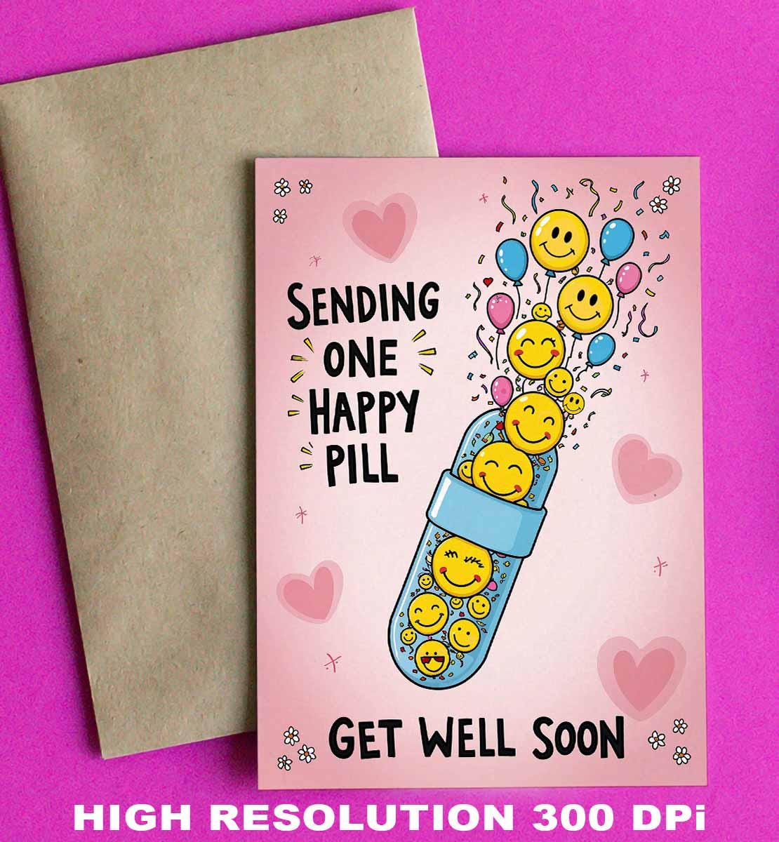 Printable Get Well Soon Card Thoughtful Recovery Wishes Unique Happy ...