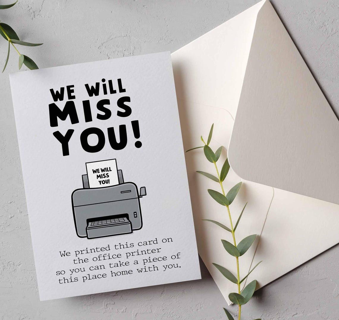 Printable We Will Miss You Card Going Away Card for Coworker Leaving ...