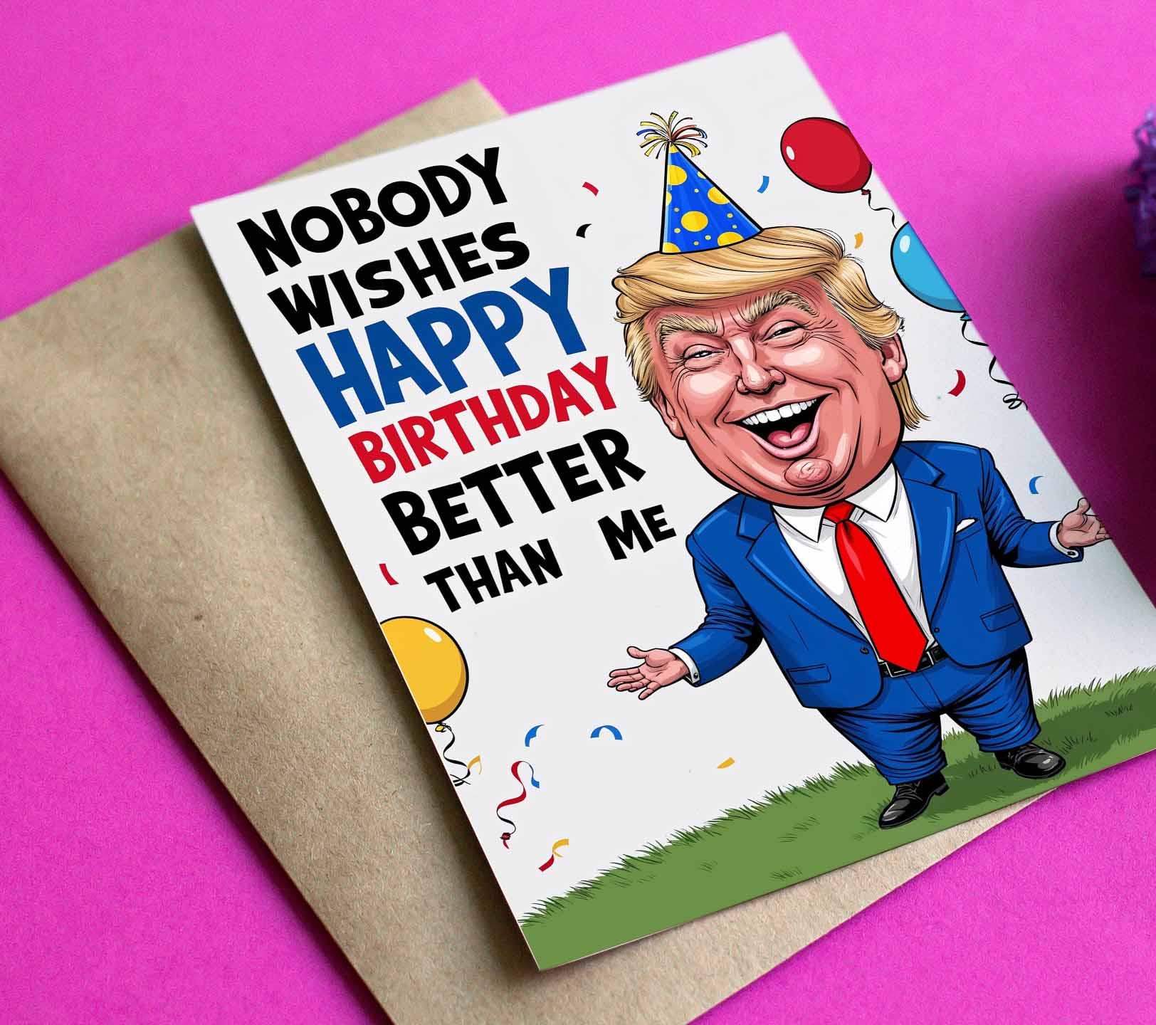 Printable Donald Trump Birthday Card Cute Card for Boy Funny Trump Gift ...