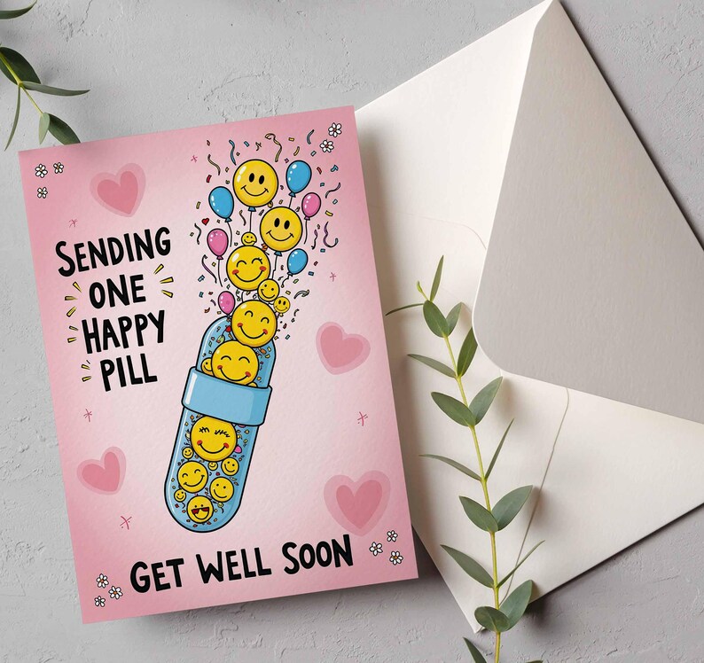 Printable Get Well Soon Card Thoughtful Recovery Wishes Unique Happy ...