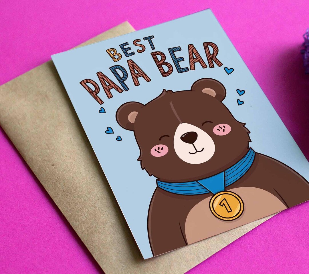 Printable Papa Birthday Card Cute Card for Boy Girl Gift Greeting Card ...