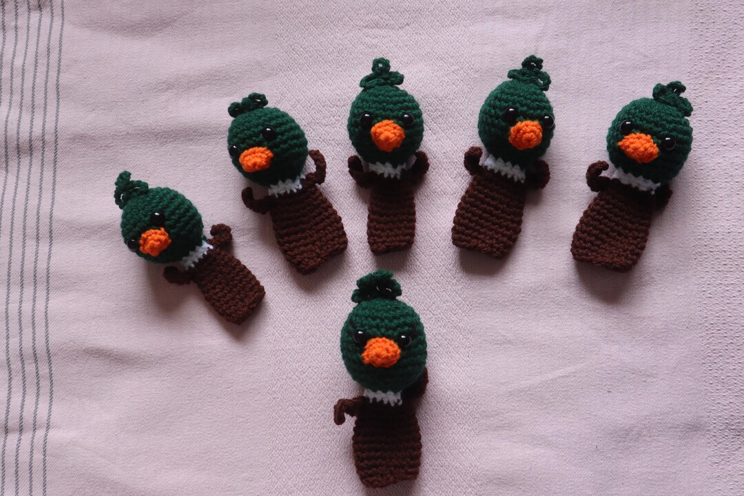 Finger Puppets - 'five Little Ducks' Hand Crocheted - Etsy