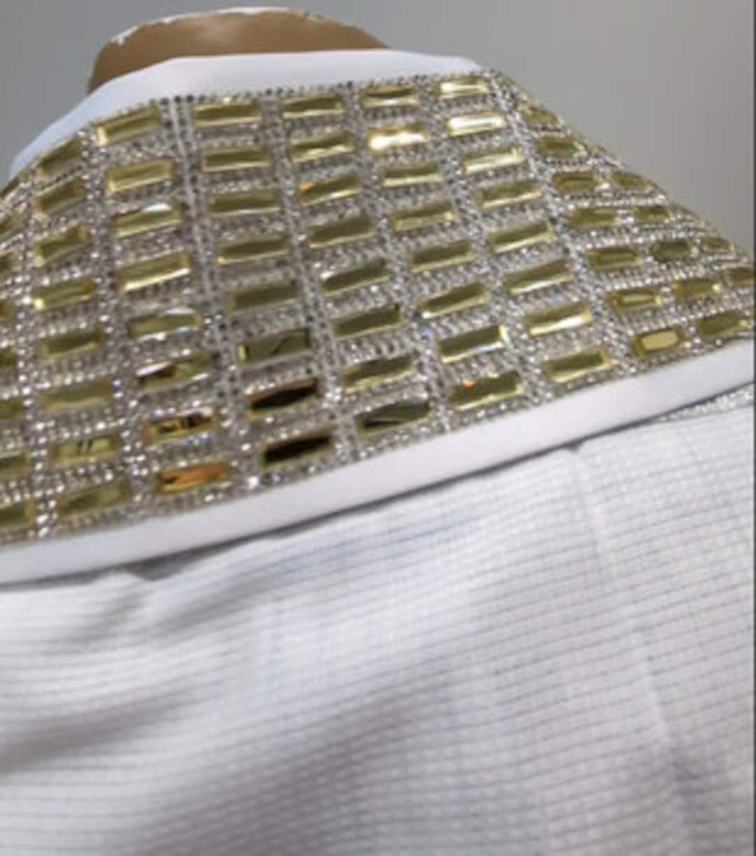 Atarah, Tallit Neckcollar Gold Stones, Tallit, Prayer Shawl Neckcollar ...