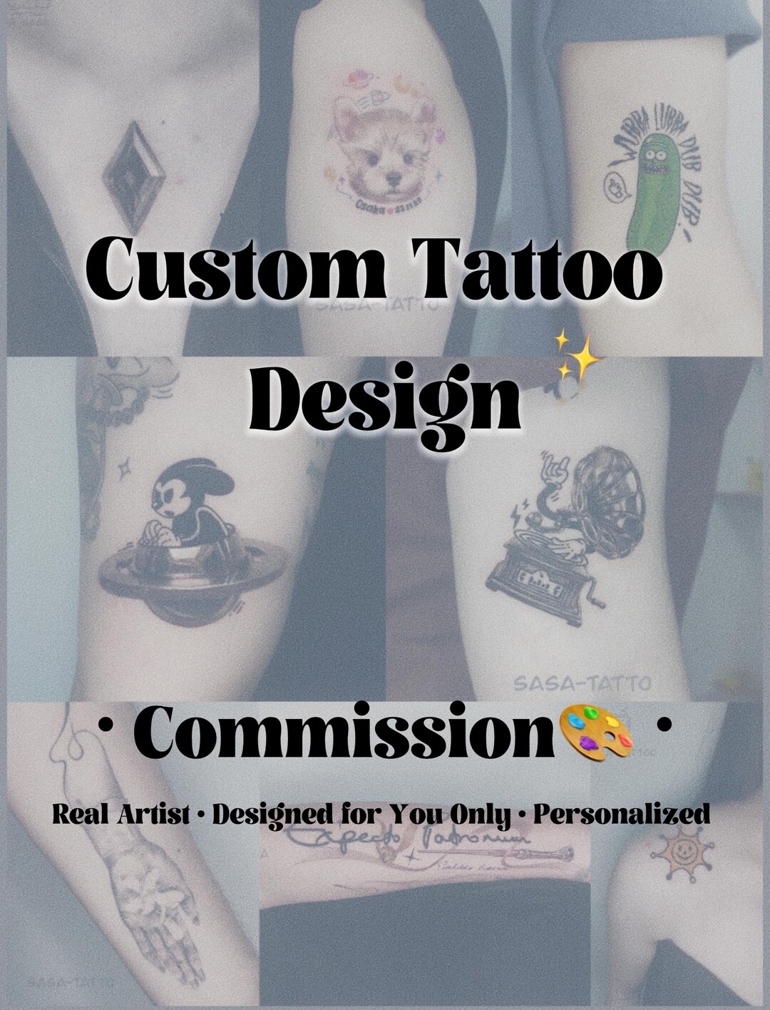 Custom Tattoo Design Commission, Personalized Gift, Tattoo Design ...