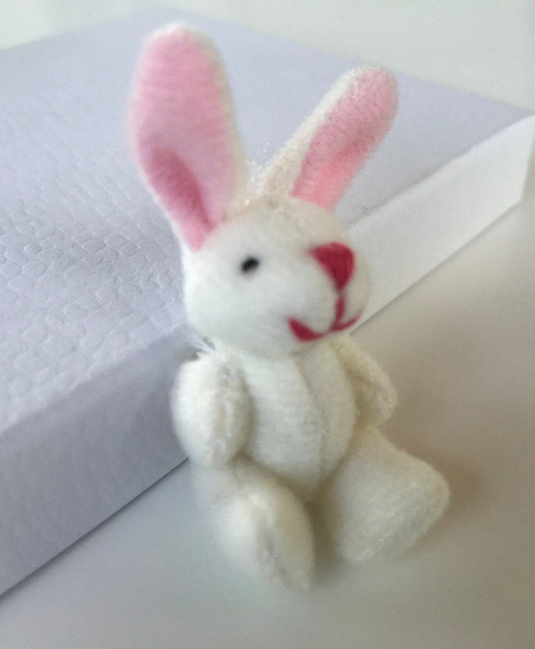 Miniature Plush Bunny Rabbit Stuffed Animal for Dollhouse or - Etsy